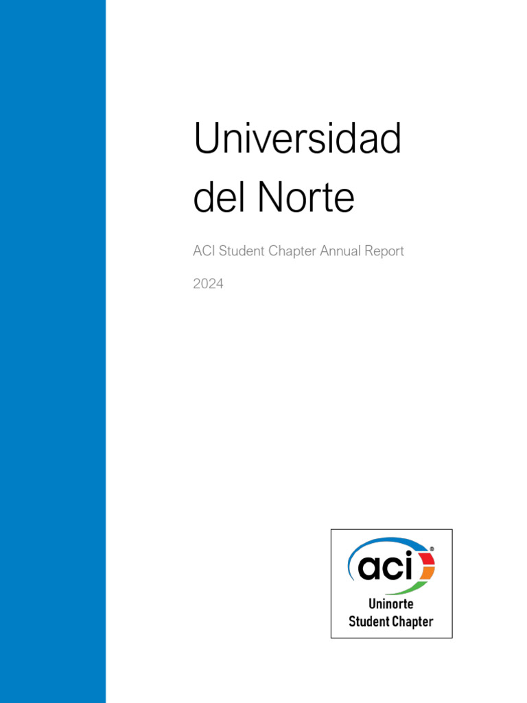 Aci Uninorte Student Chapter Annual Report | PDF | Road Surface | Concrete