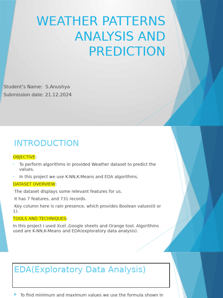 Weather Patterns Analysis and Prediction | PDF | Machine Learning ...