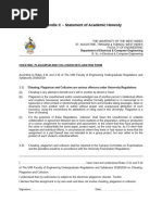 UWI Plagiarism Declaration Form 2025 | PDF