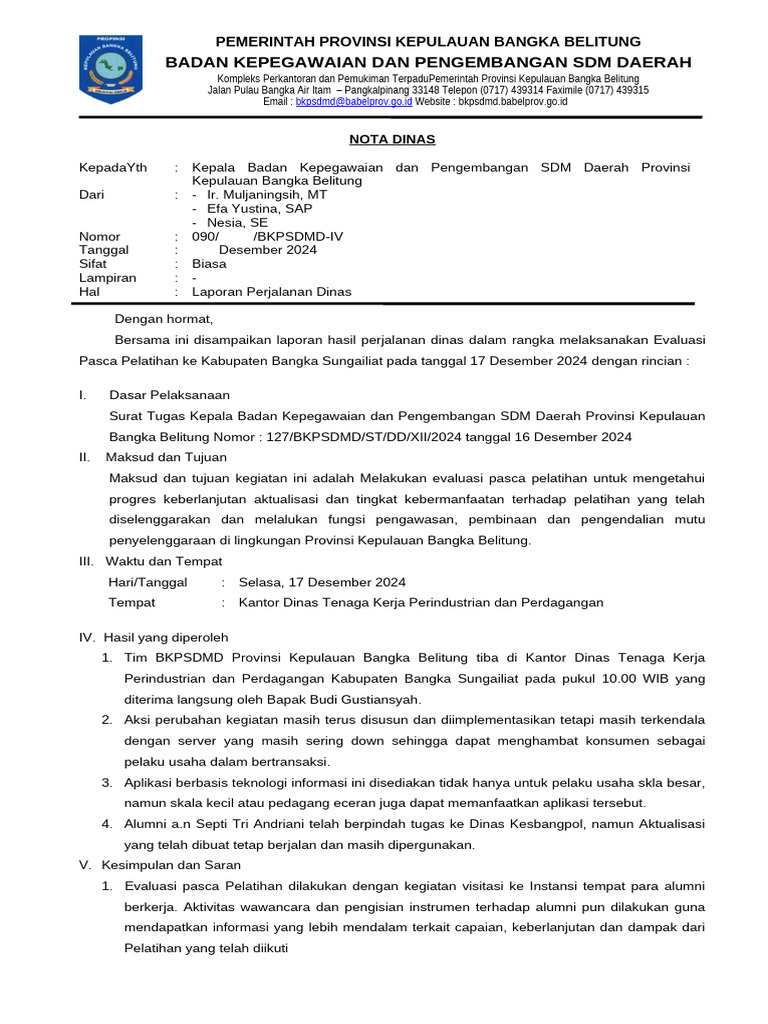 2 Laporan Jaldis Monev Bangka 2024 | PDF