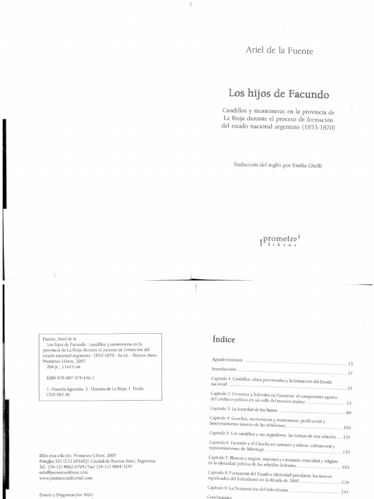 De La Fuente A. - Los Hijos de Facundo | PDF
