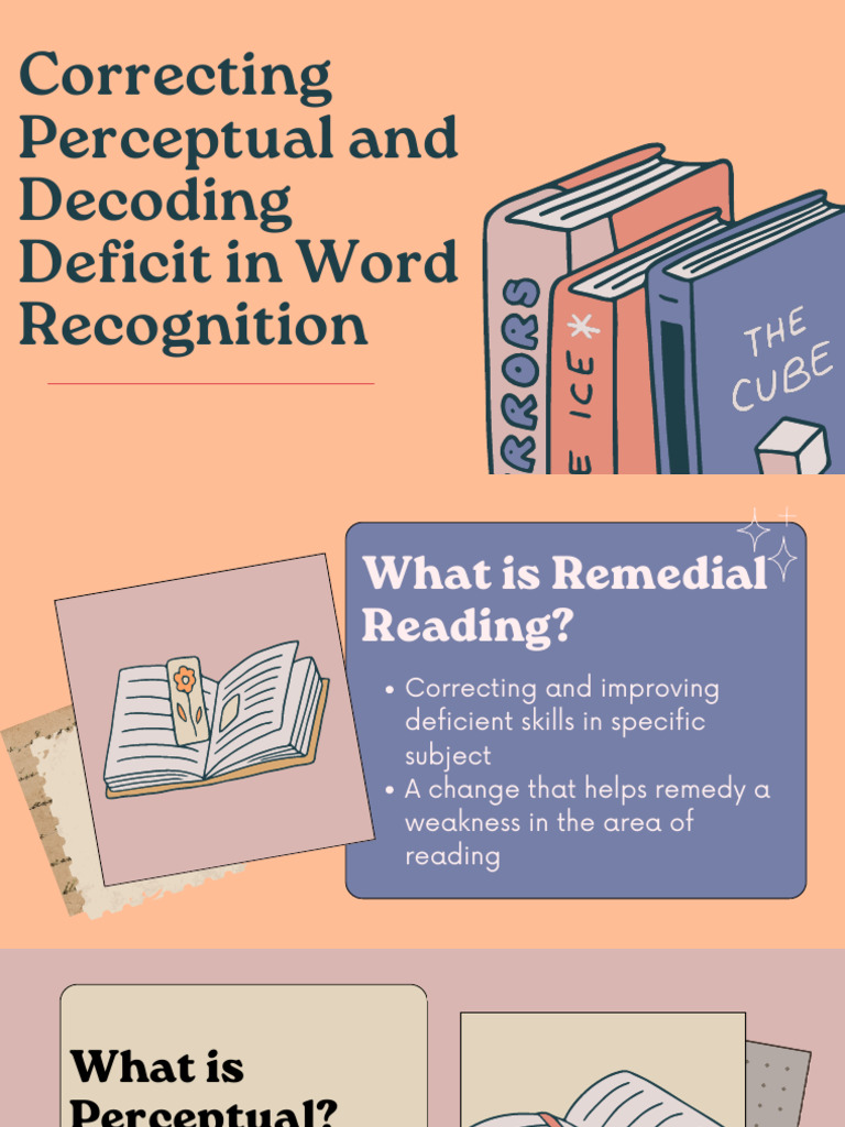 SEE 112-Correcting Perceptual and Decoding Deficit in Word Recognition | PDF | Mental Processes ...