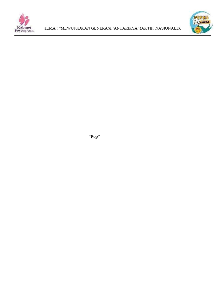 Syarat Dan Ketentuan Lomba PKKMB Fip Unimed 2023 | PDF