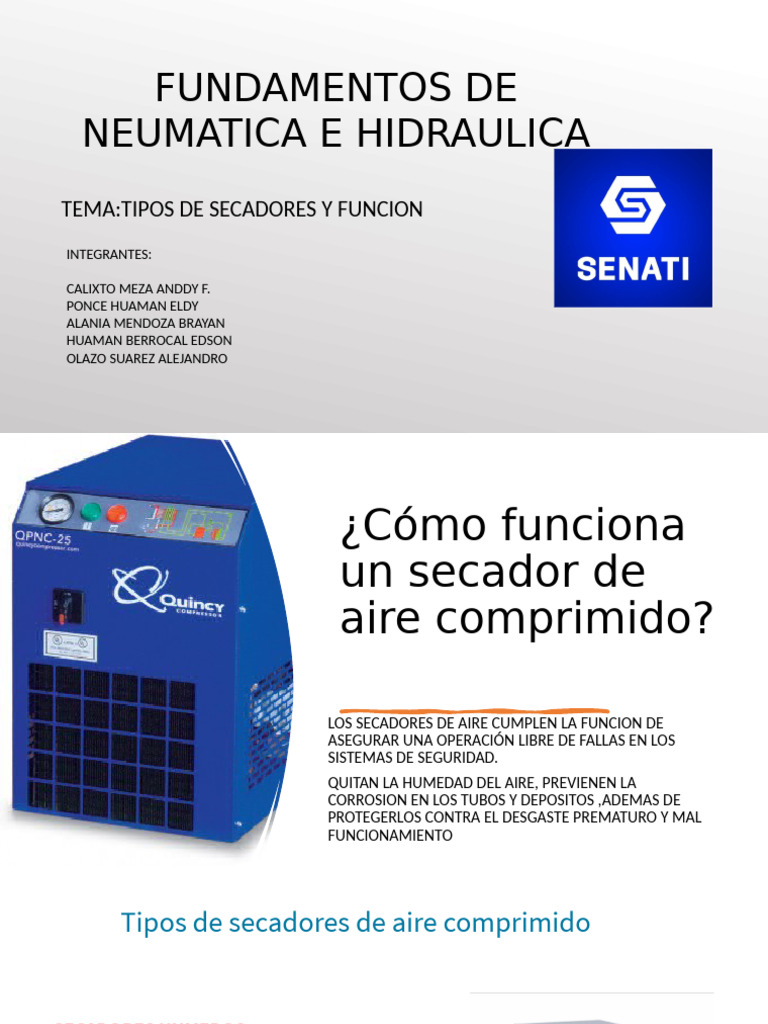 Tipos de Secadores de Aire Comprimido | PDF | Gases | Materiales ...