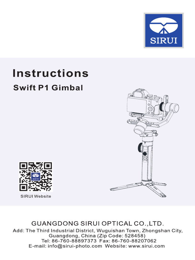 Sirui Swift P1 Gimbal | PDF