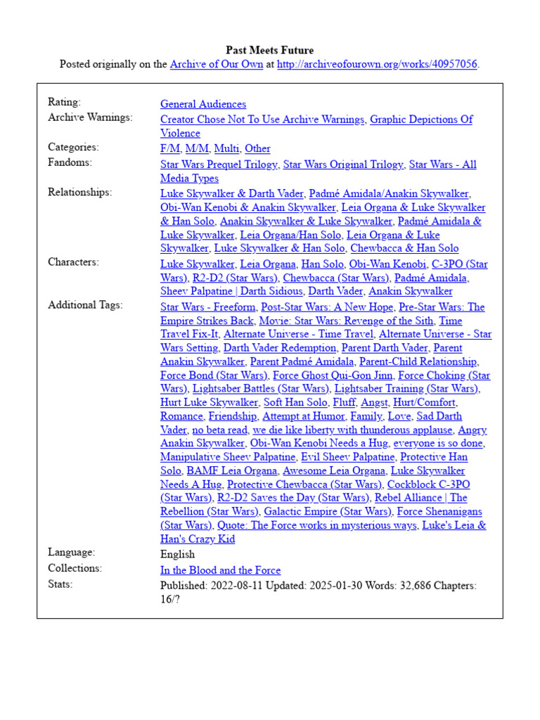 Past Meets Future | PDF | Darth Vader | Luke Skywalker