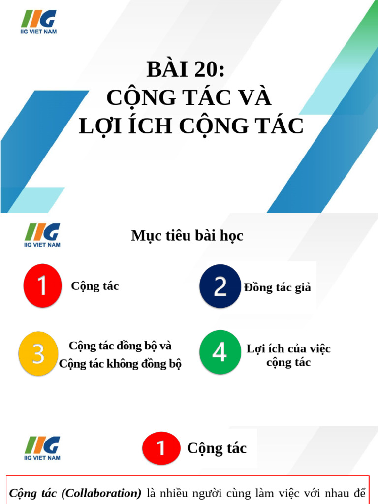 Bài 20. C NG Tác & L I Ích C NG Tác | PDF