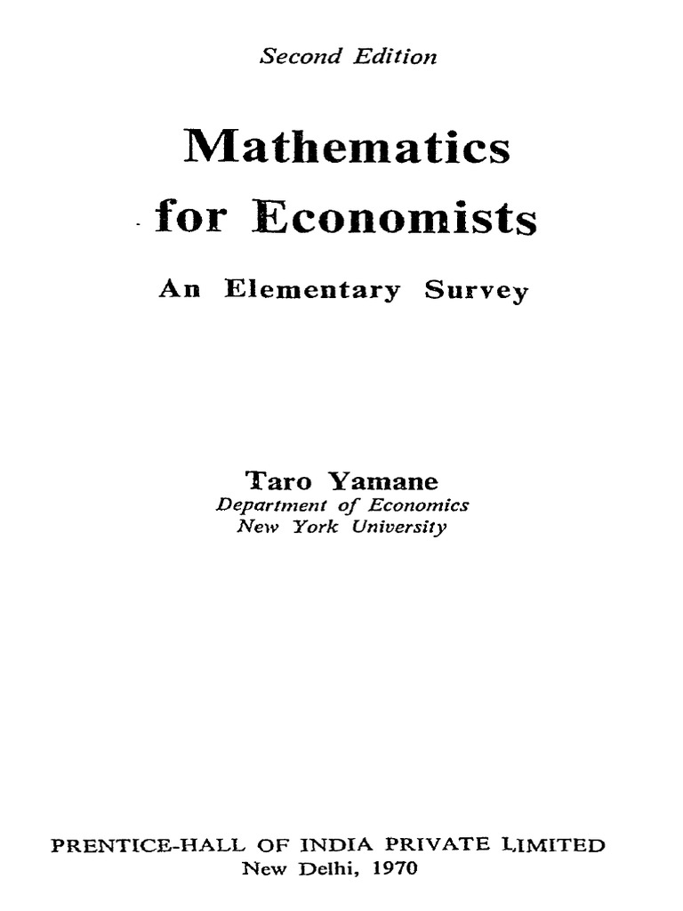 2015.137777.mathematics For Economists An Elementary Survey Second ...