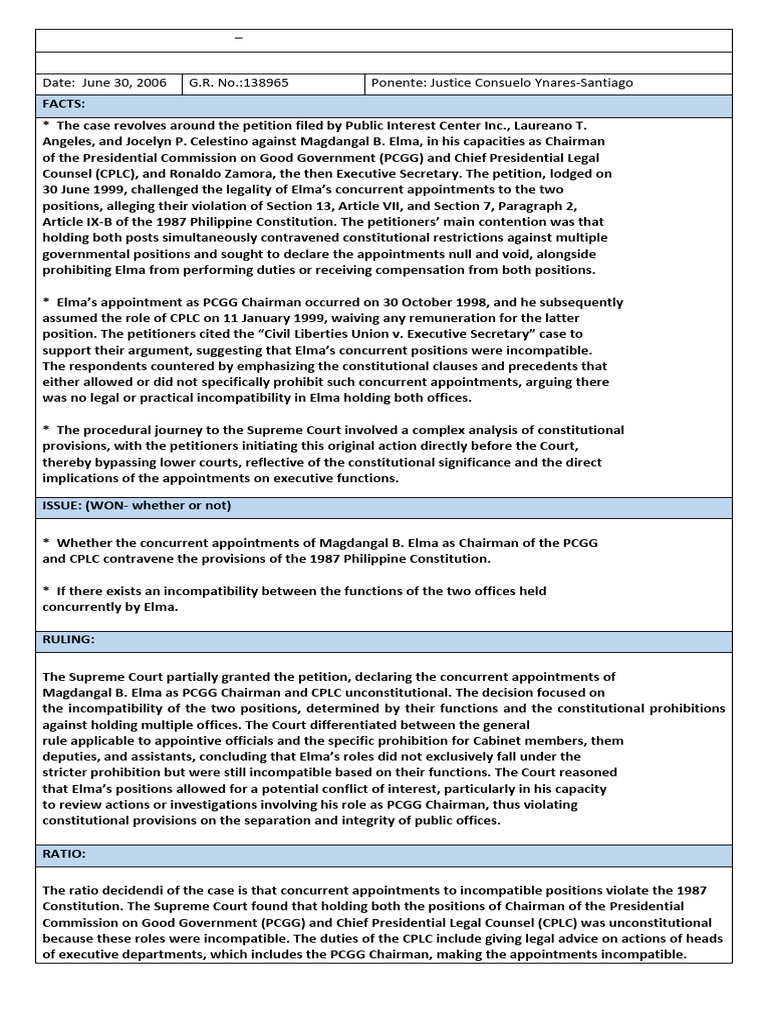 Cases Digest Consti 1 Ma. Negie Lyn R Ocer JD1 | PDF | Certiorari | World Trade Organization