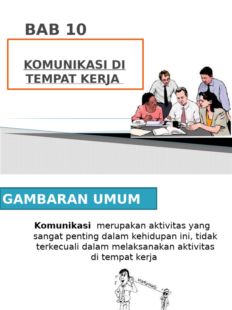 Bab 10 Komunikasi Ditempat Kerja | PDF