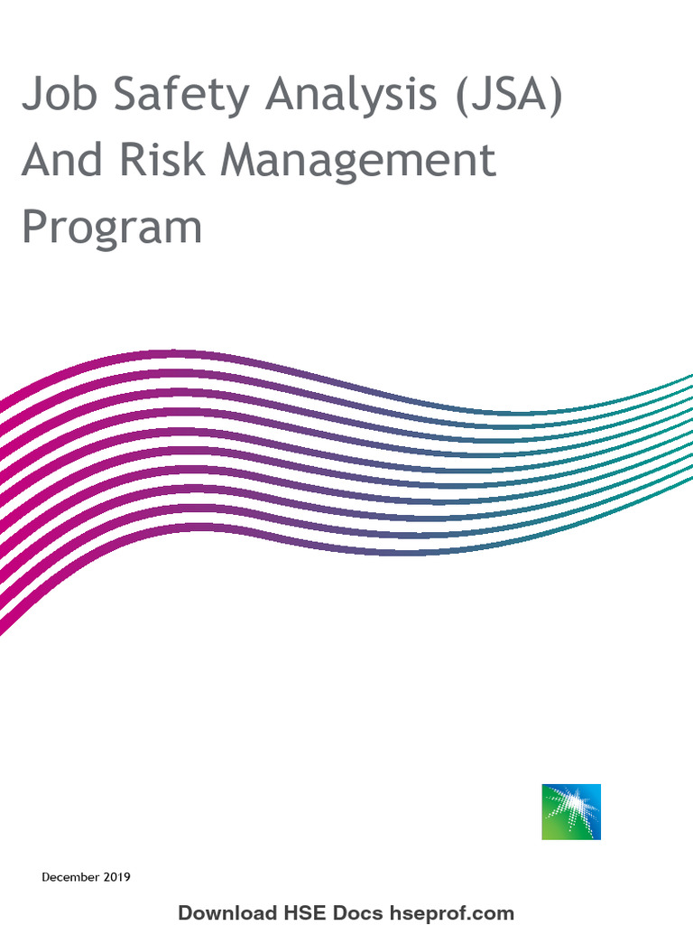 JSA - & Risk Management - Program | PDF | Risk | Occupational Safety ...