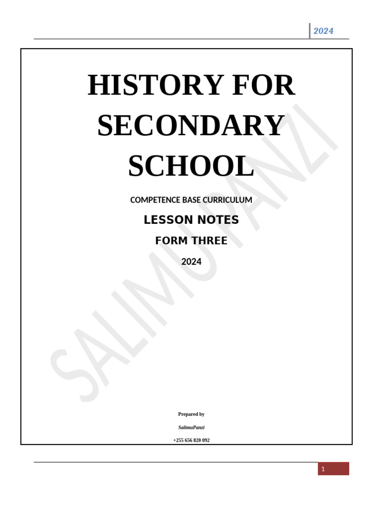 Form 3 History Notes: Scramble for Africa | PDF | Africa | Atlantic ...