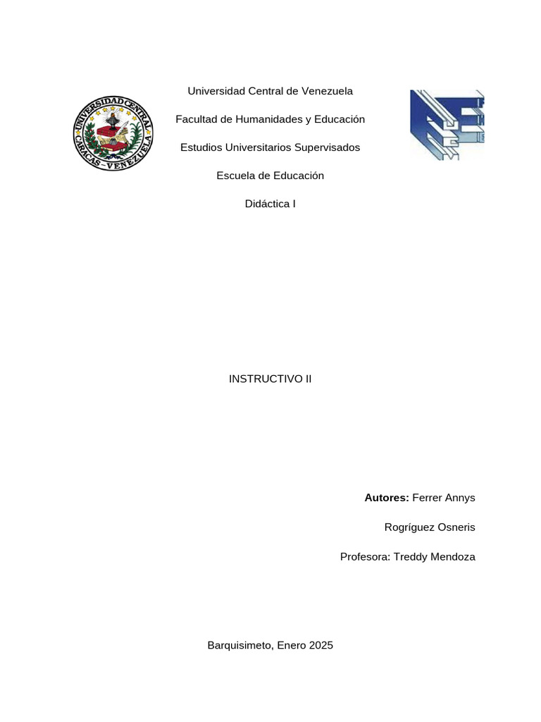 Instructivo II - Annys y Osneris | PDF | Plan de estudios | Enseñando