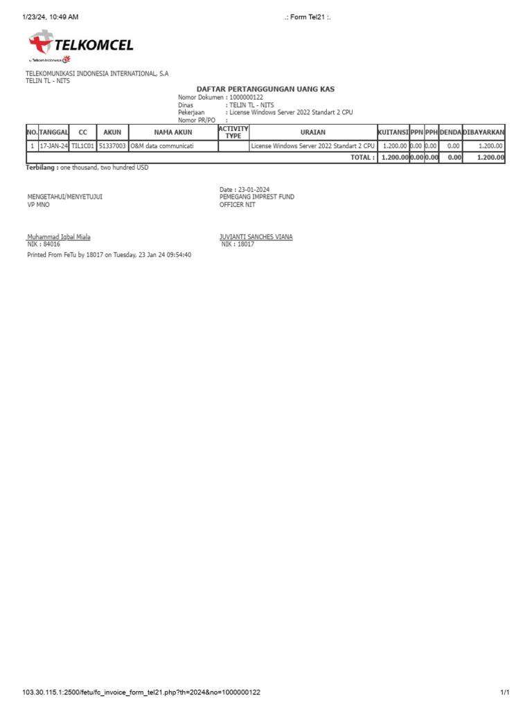 Invoice for Windows Server License | PDF