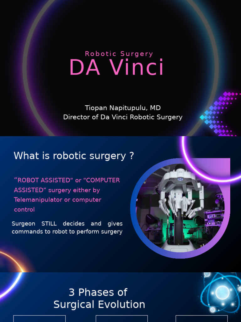 Robotic Surgery " Da Vinci " DR Tio | PDF | Surgery | Clinical Medicine