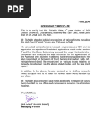 Law Internship Certificate for Nishant Thakur | PDF