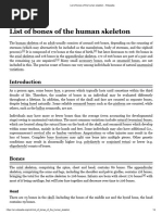 Human Skeleton All Bones Chart | PDF | Musculoskeletal System | Skeletal System