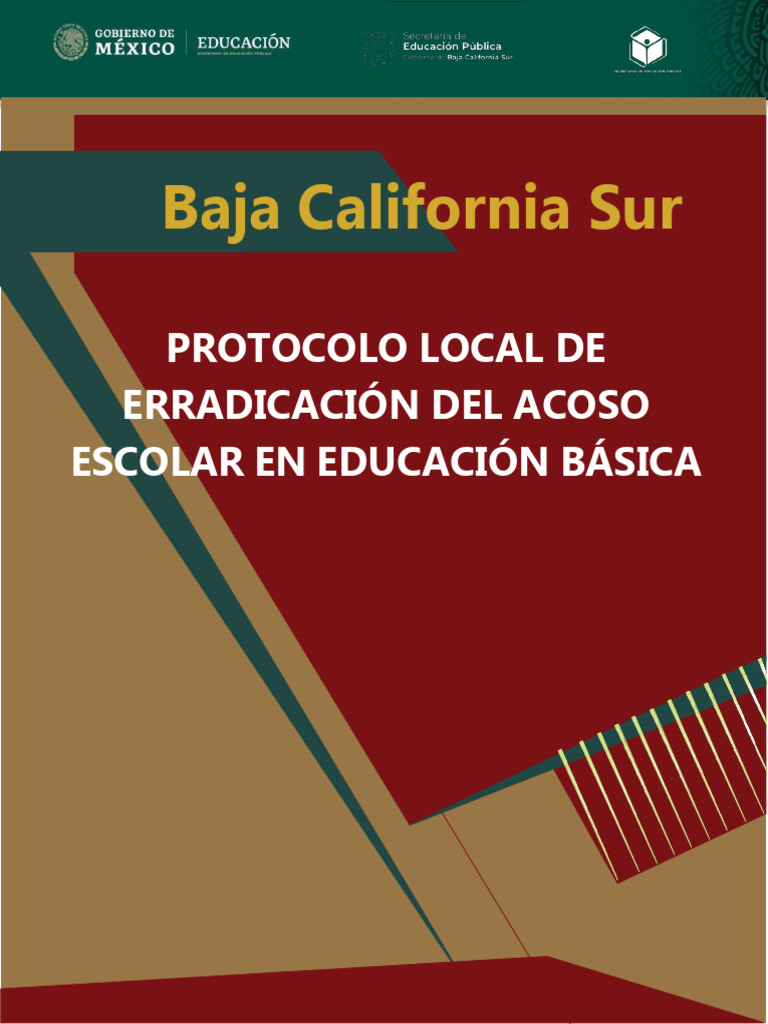OuRjgeB0BG-3. BAJA CALIFORNIA SUR PROTOCOLO LOCAL DE ERRADICACIÓN DEL ACOSO ESCOLAR EN EDUCACIÓN ...