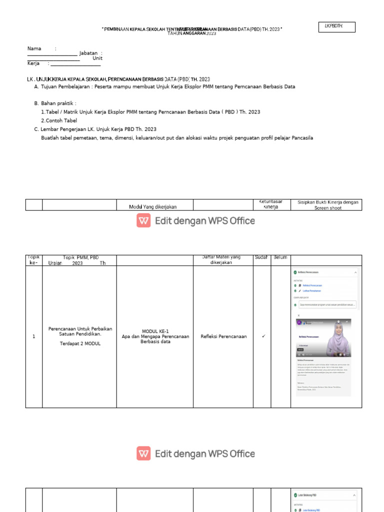 Lk. PBD Th. 2023 | PDF