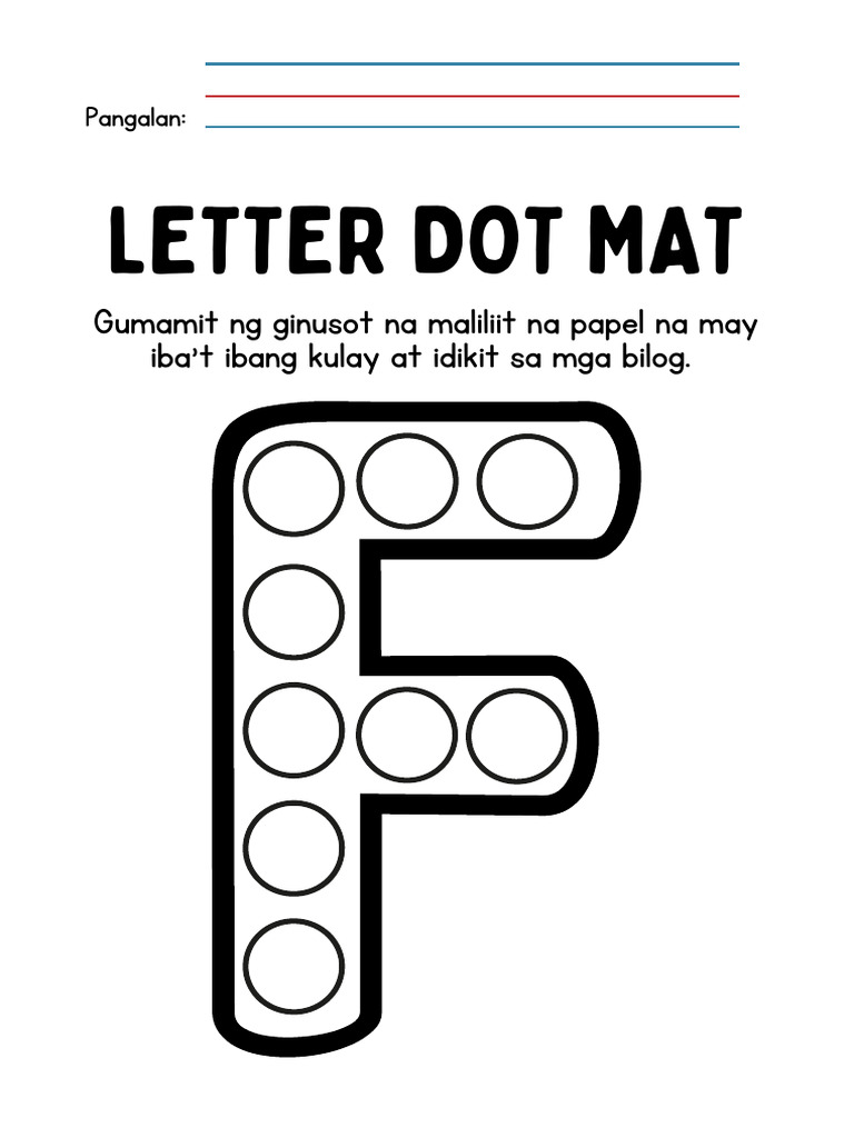 Letter Ff Dot Mat | PDF