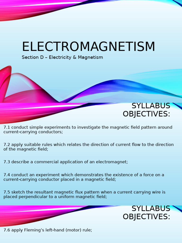 Understanding Electromagnetism Concepts | PDF | Electromagnetic Induction | Electric Generator