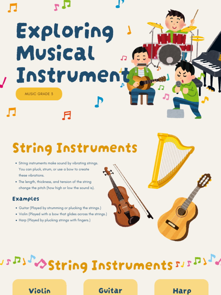 Grade 3 Music: Exploring Instruments | PDF | String Instruments ...