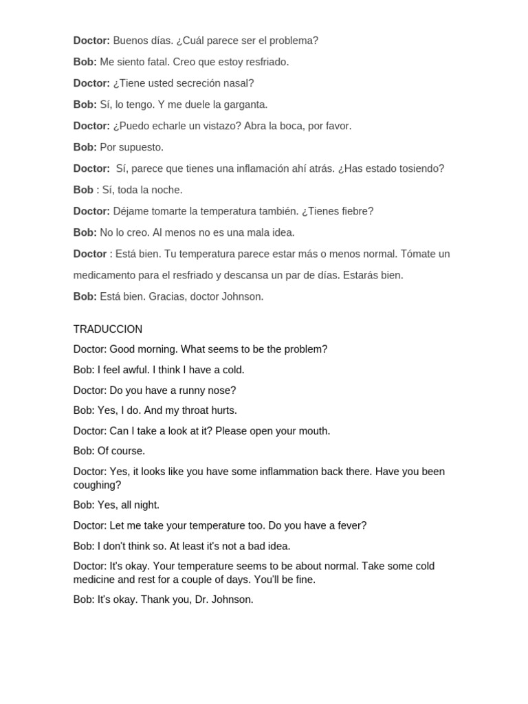 Dialogo en Ingles | PDF