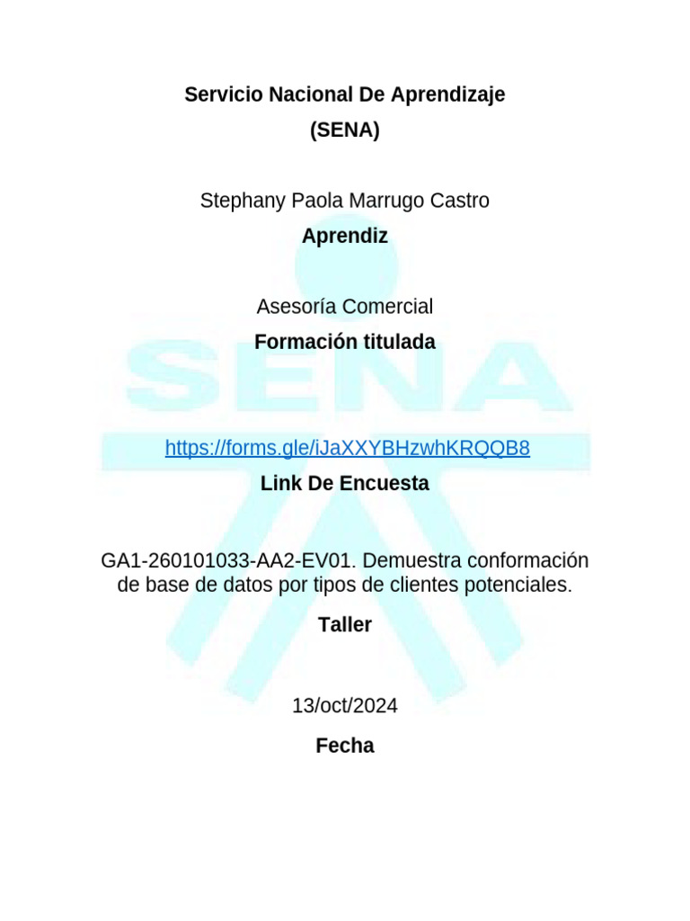 Encuesta sobre Intereses y Desafíos Laborales | PDF | Sicología ...