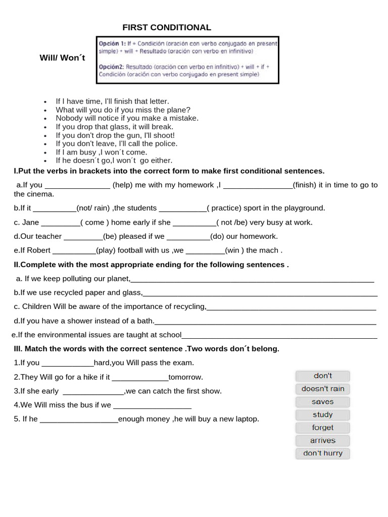 01-07 First Conditional | PDF