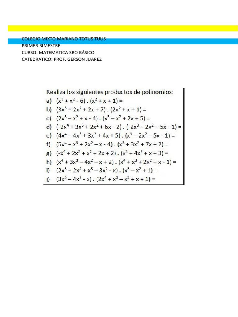 mate 3ro multiplicacion | PDF