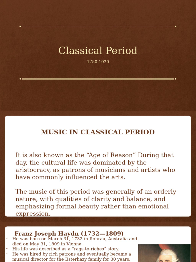 Composers of Classical Period | PDF | Classical Period (Music) | Ludwig ...