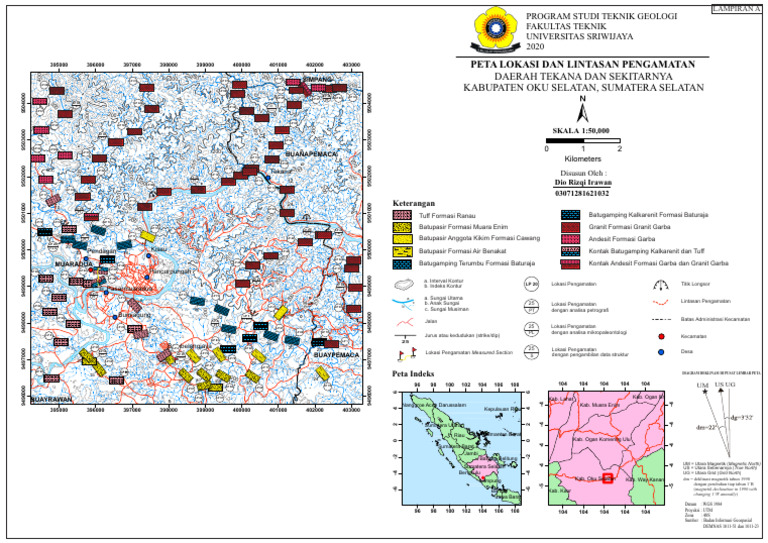 Lampiran B. Peta Lokasi Dan Lintasan Pengamatan | PDF