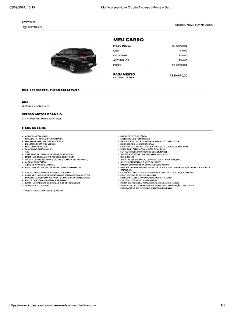 c3 Aircross Feel 24-25 | PDF