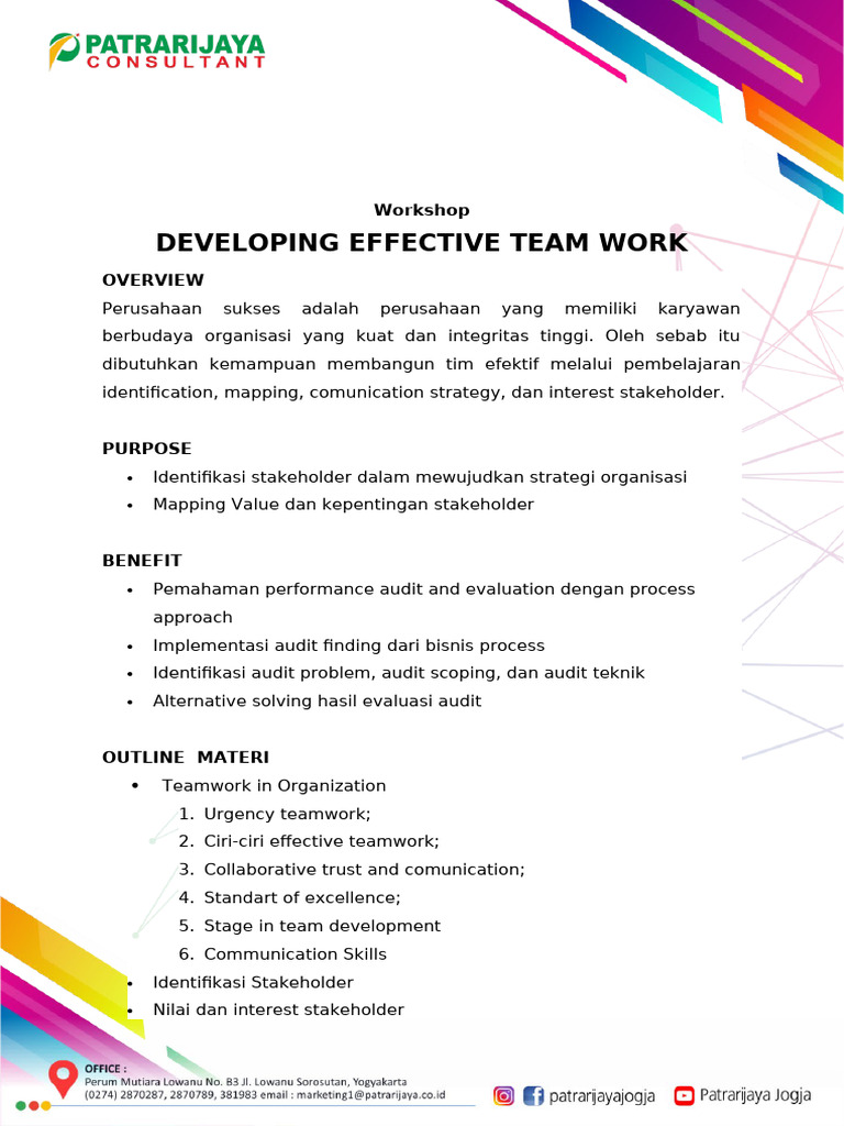 DEVELOPING EFFECTIVE TEAM WORK | PDF