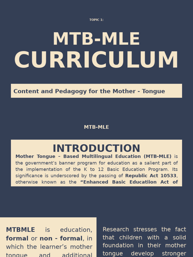 MTB - Mle | PDF | Second Language | Learning