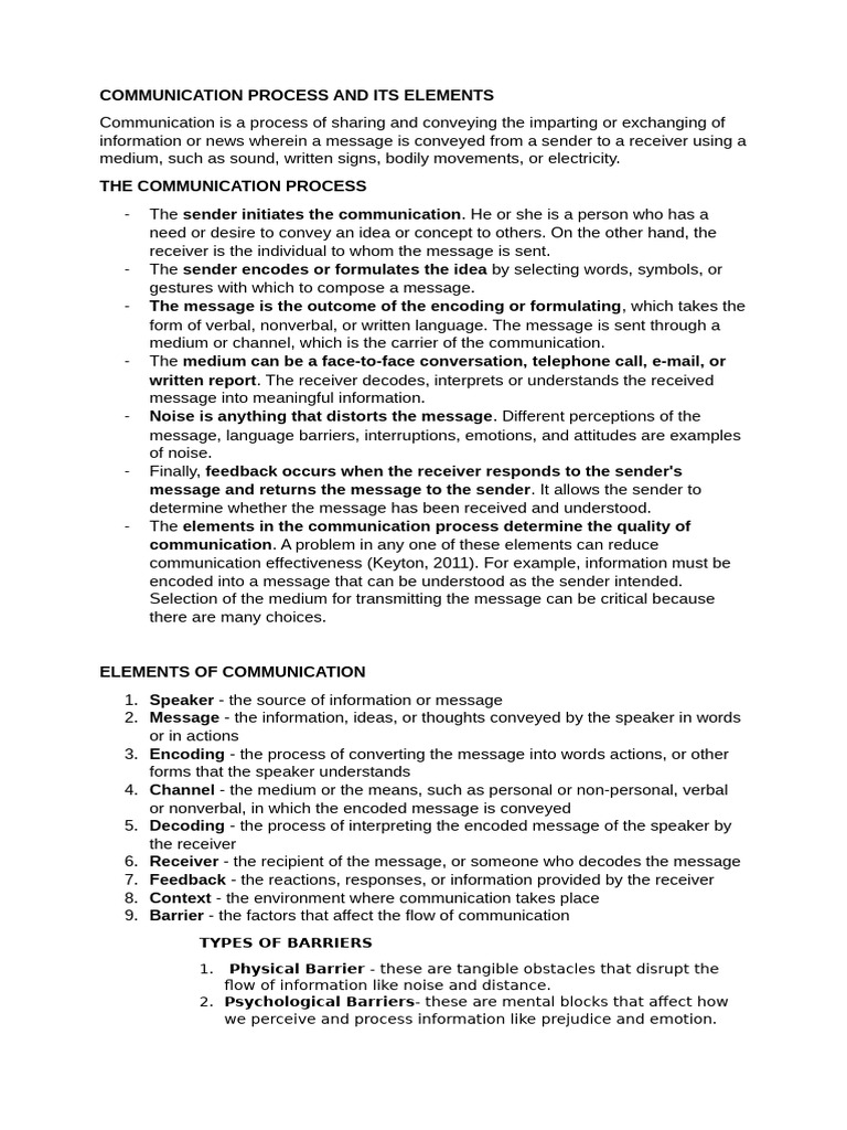 Understanding the Communication Process | PDF | Communication | Information