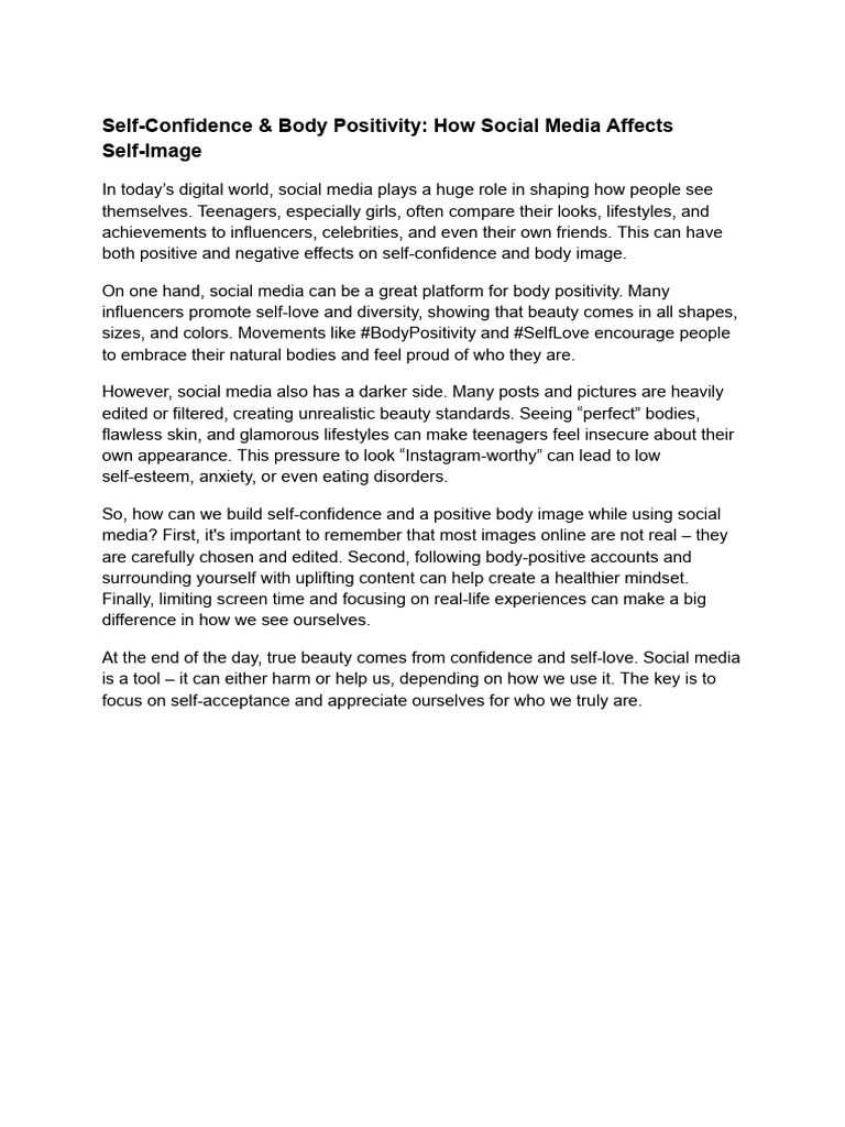 Self-Confidence & Body Positivity_ How Social Media Affects Self-Image ...