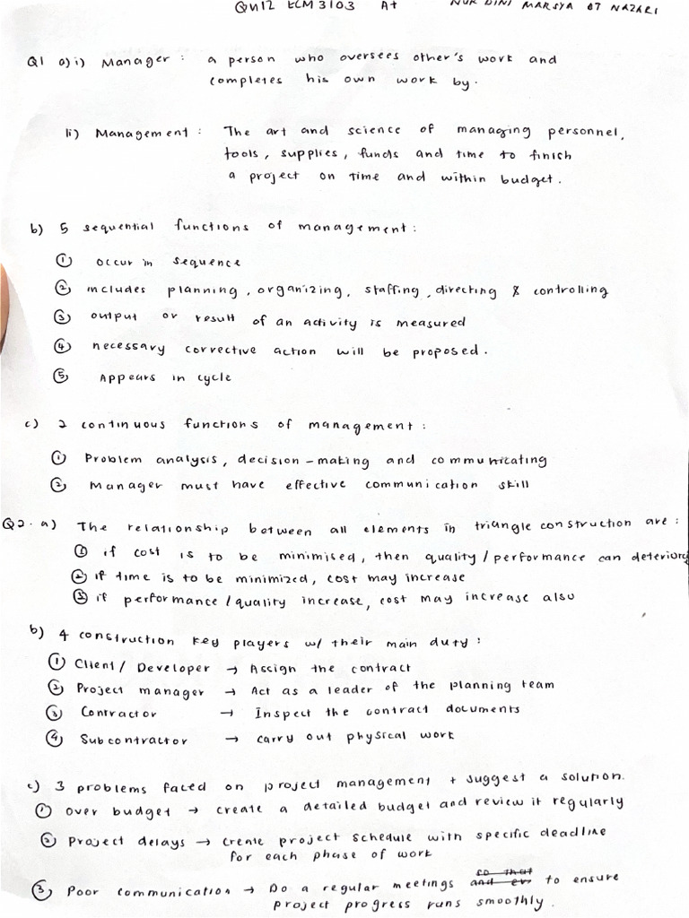 A Person Who Oversees Other's Work and | PDF