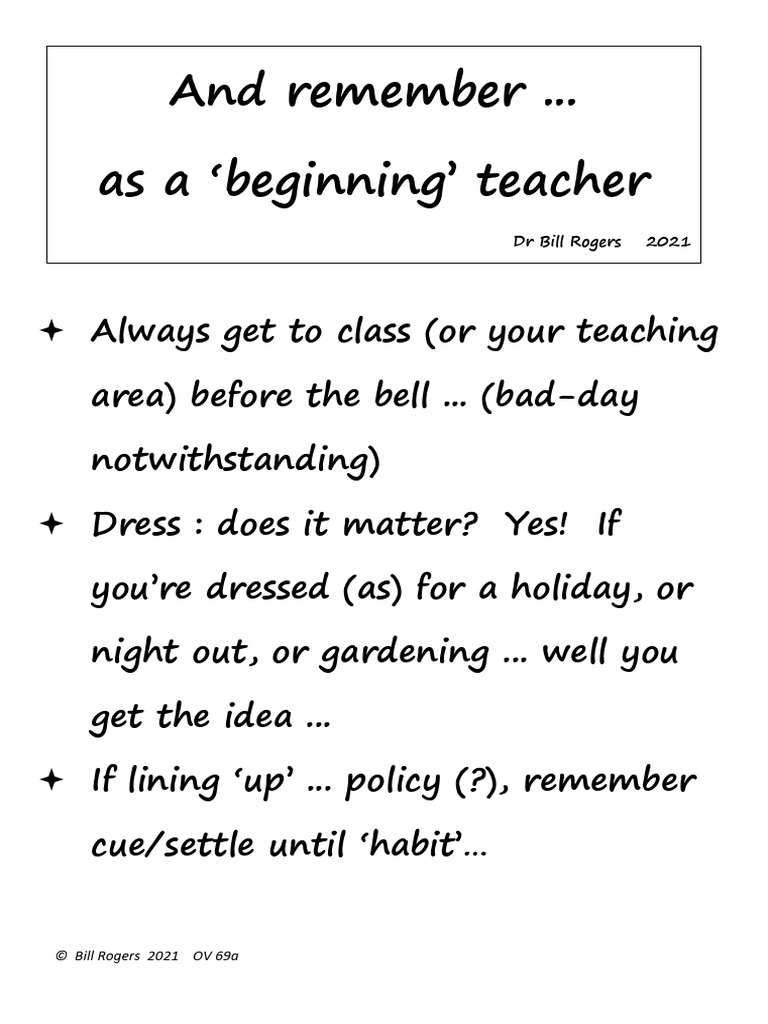 Tips for New Teachers | PDF