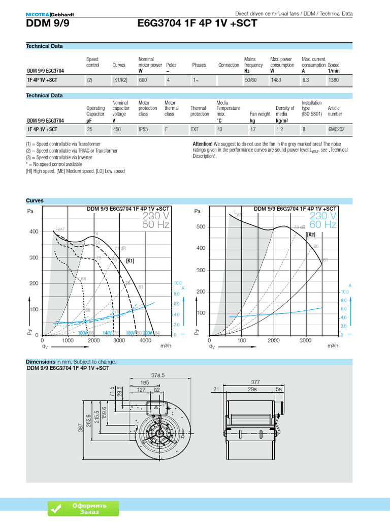 Nicotra Gebhardt DDM 9 9 Datasheet | PDF | Mains Electricity | Capacitor