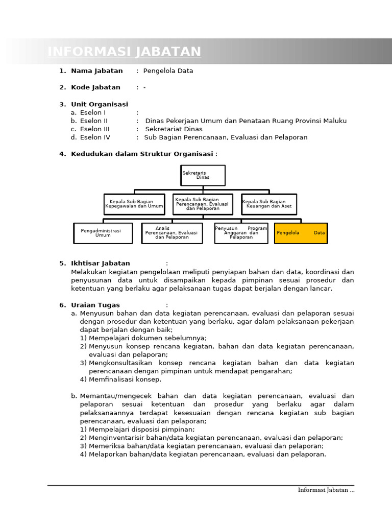 Pengelola Data | PDF
