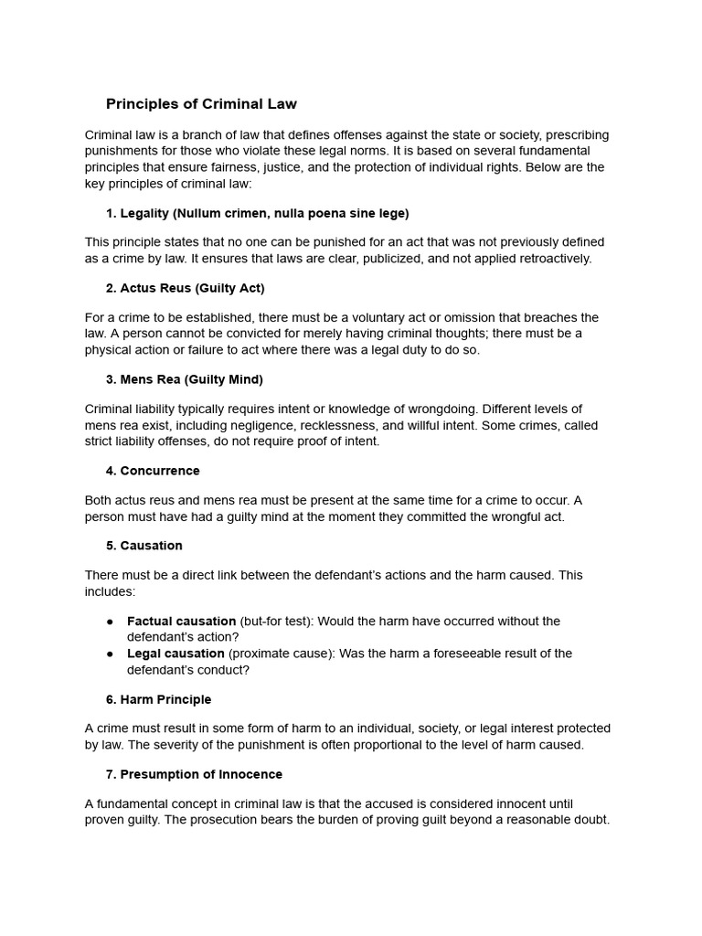 Principles of Criminal Law | PDF | Criminal Law | Mens Rea