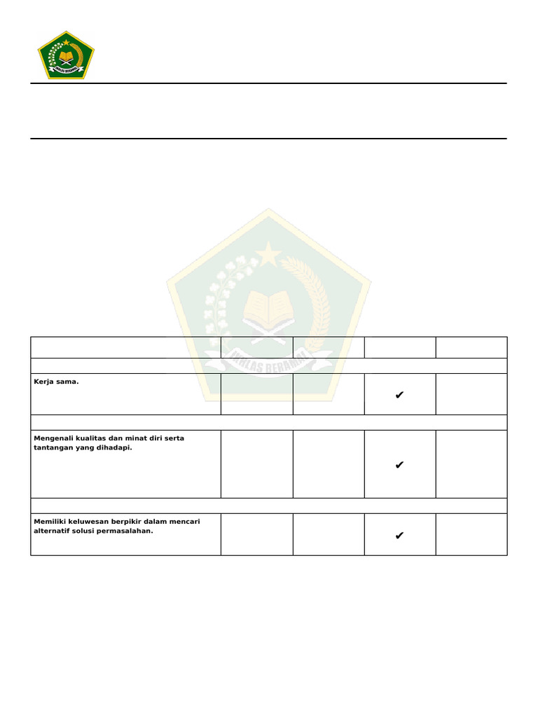 Rapor P5RA V.B - M. ADITYA AZKA RAMDANI - 3134468772 | PDF