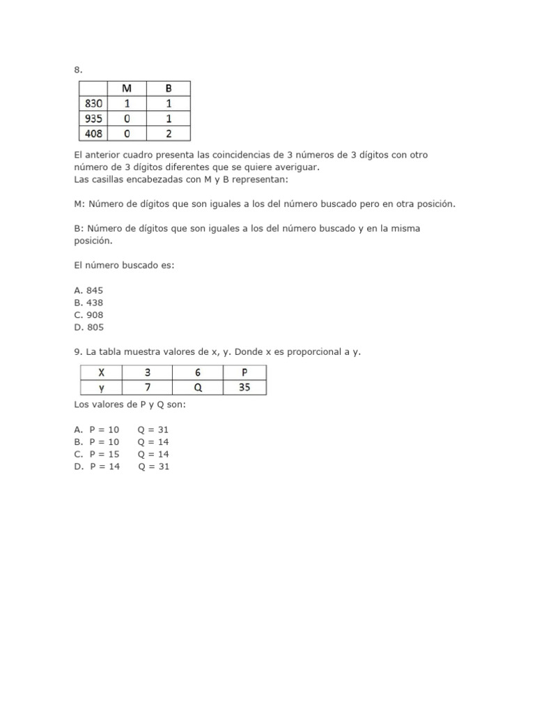 Preguntas Examen UdeA 5 | PDF