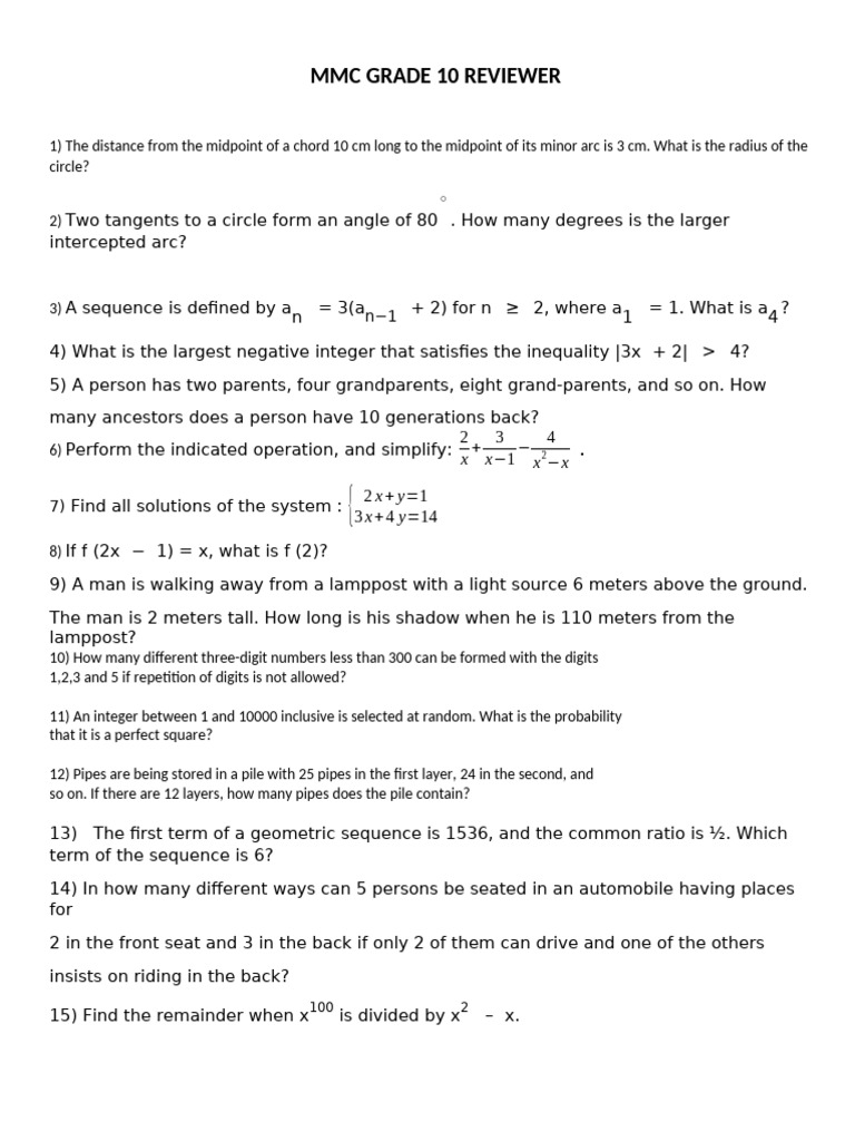 mtap review 2024 | PDF