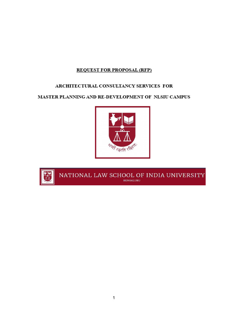 RFP for NLSIU Campus Master Planning | PDF | Green Building ...