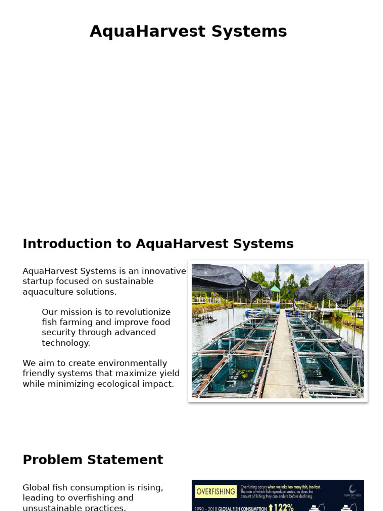 AquaHarvest Systems Startup Idea | PDF | Agriculture | Sustainability