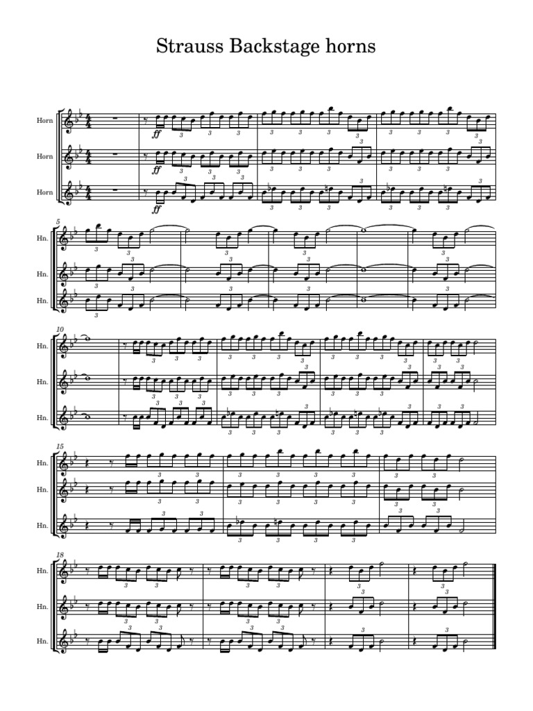 Strauss Backstage Horns | PDF
