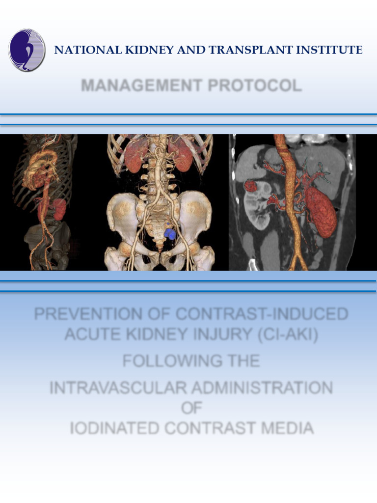CI AKI Management Protocol 2013 | PDF | Radiology | Nephrology