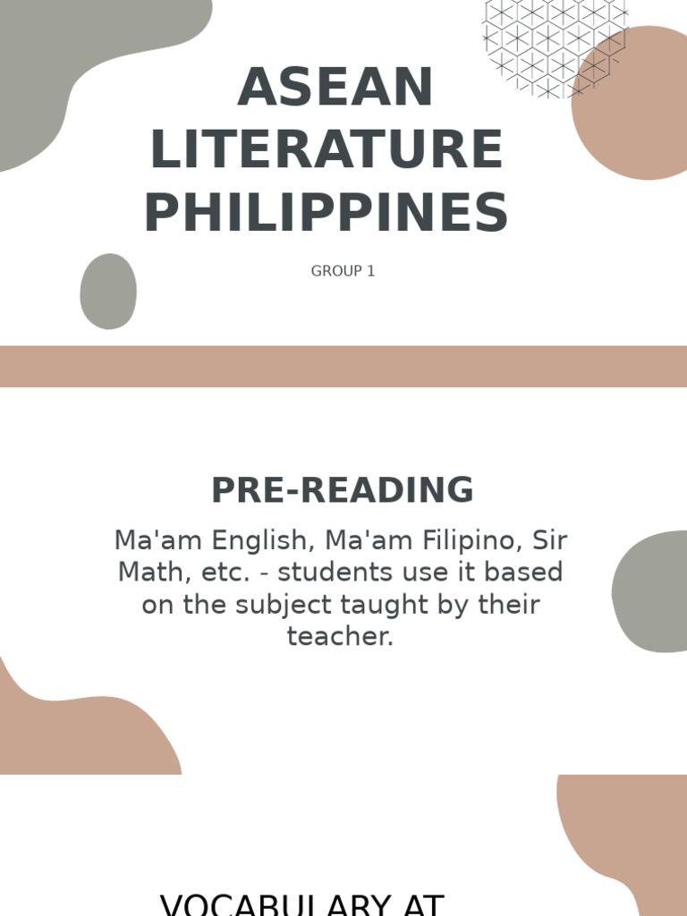 ASEAN Literature - Philippines | PDF | Narration